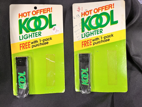 TWO (2) VINTAGE Kool Cigarettes Disposable Lighter New on Blister card ...
