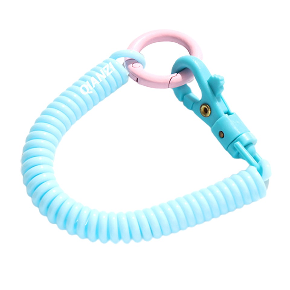 plastic spring Coil Spiral keychain Retractable telephone cord spring ...