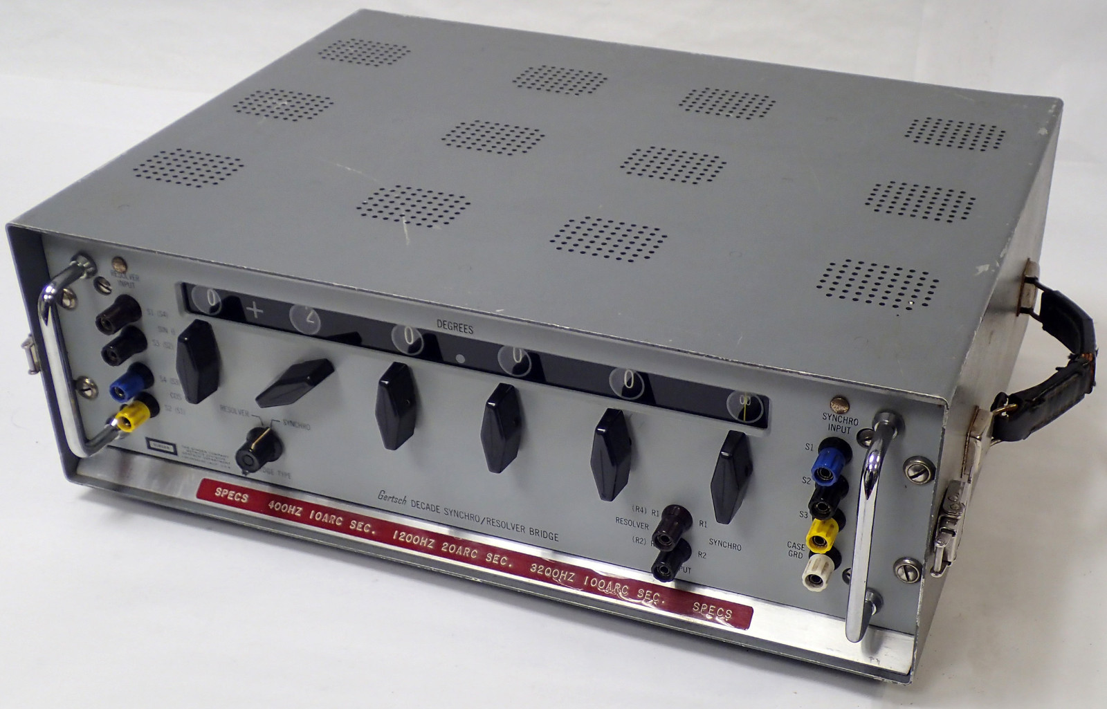 SINGER GERTSCH DSRB-5C-8 DECADE SYNCHRO / RESOLVER BRIDGE 400 Hz, 10 ...