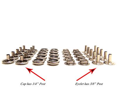 Snap Set with Long Posts for Thick Fabric or Carpet 10 Pc. Set | eBay