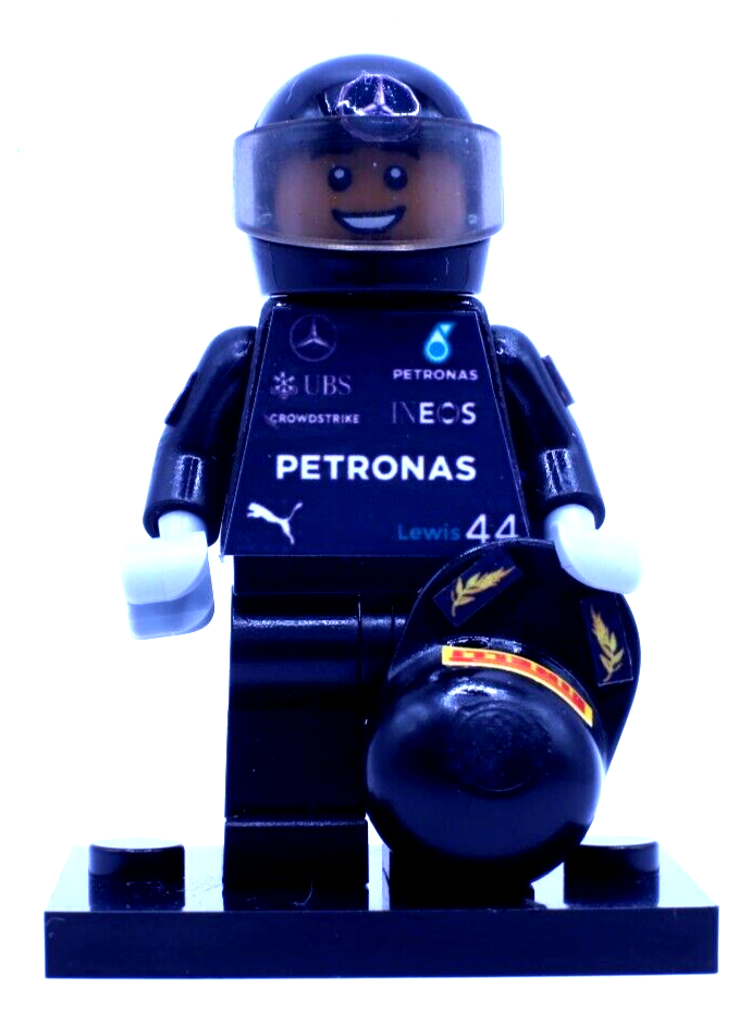 LEGO F1 Formula 1 Minifigure Lewis Hamilton with Roscoe The Dog - 2024 ...