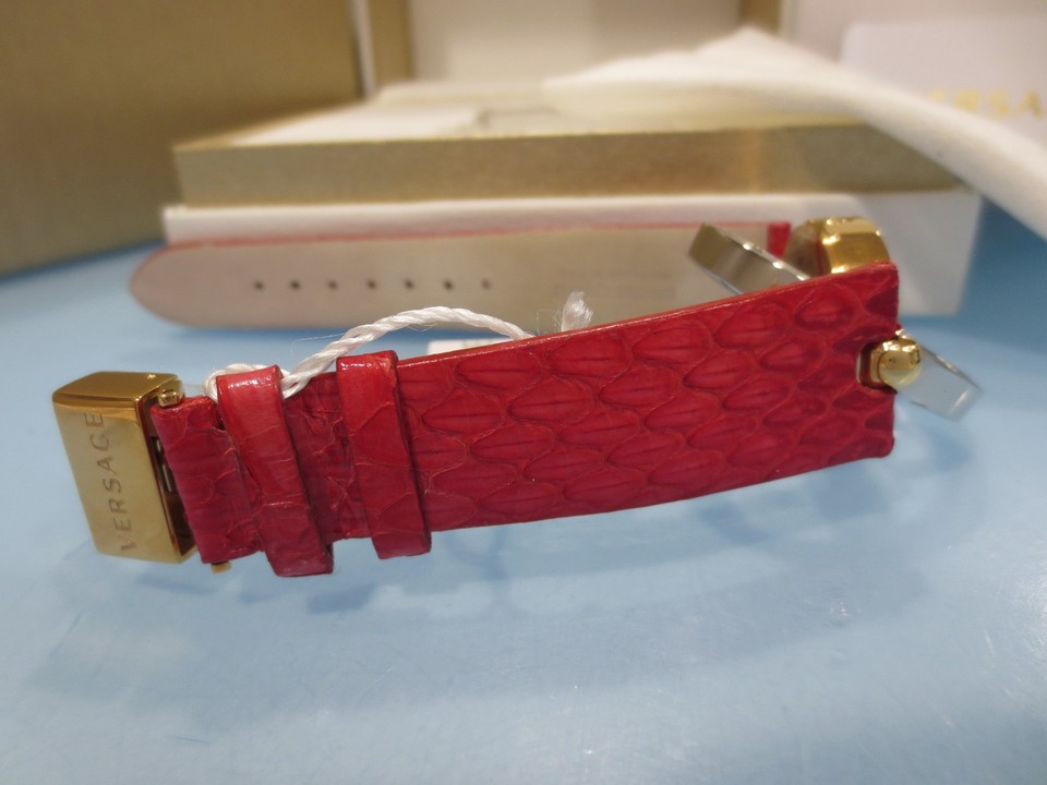 Versace Women's 91Q89FD800 S800 Eon Ellipse DIAMONDS Gold IP Steel ...