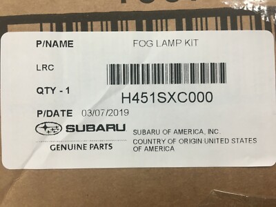 2019-2022 Subaru Ascent Fog Light Kit w/ Lamps Bezels & Switch ...