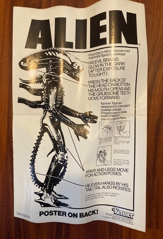 VINTAGE ALIEN KENNER 1979 BIG CHAP XENOMORPH ACTION FIGURE 18” | eBay
