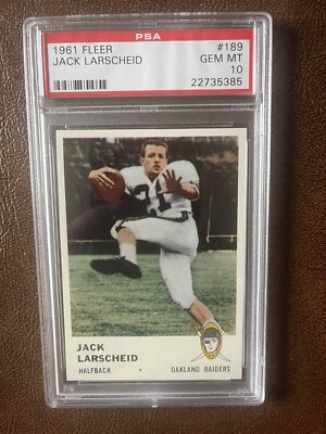 1961 Fleer Football #189 Jack Larscheid PSA 10 - Gem mint | eBay