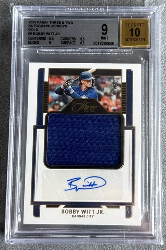 2023 Panini Three And Two Bobby Witt Jr Patch Auto #AJ-BWJ /60 Royals ...