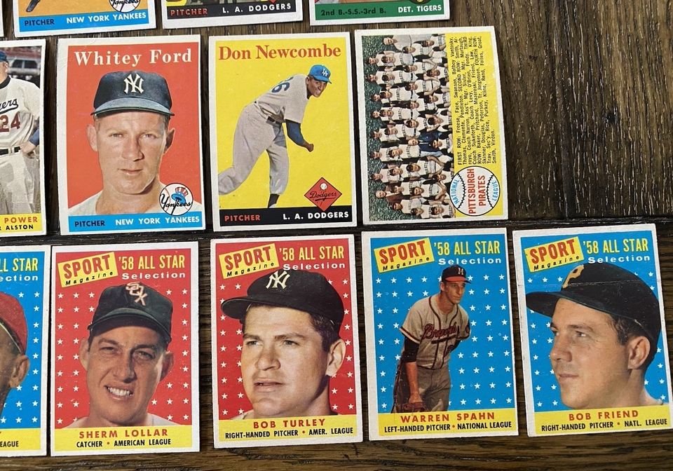 1958 Topps Baseball Partial Set 176 Different VG to EX Condition 36% of ...