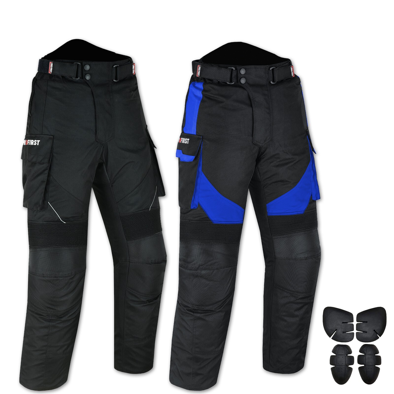 Mens Motorcycle Waterproof Trousers Motorbike Textile Pants CE Armoured ...