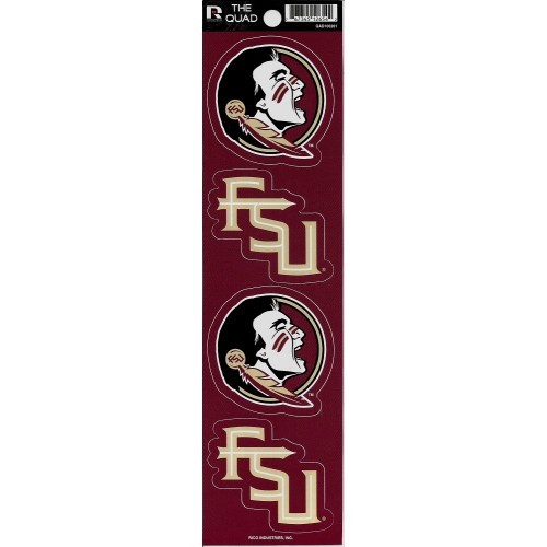 florida state seminoles fsu ncaa spirit car auto sticker decal quad set ...