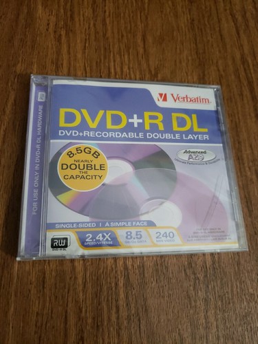 Verbatim Dual Layer DVD+R DL - 2.4x 8.5GB 240 mins with Advanced AZO ...