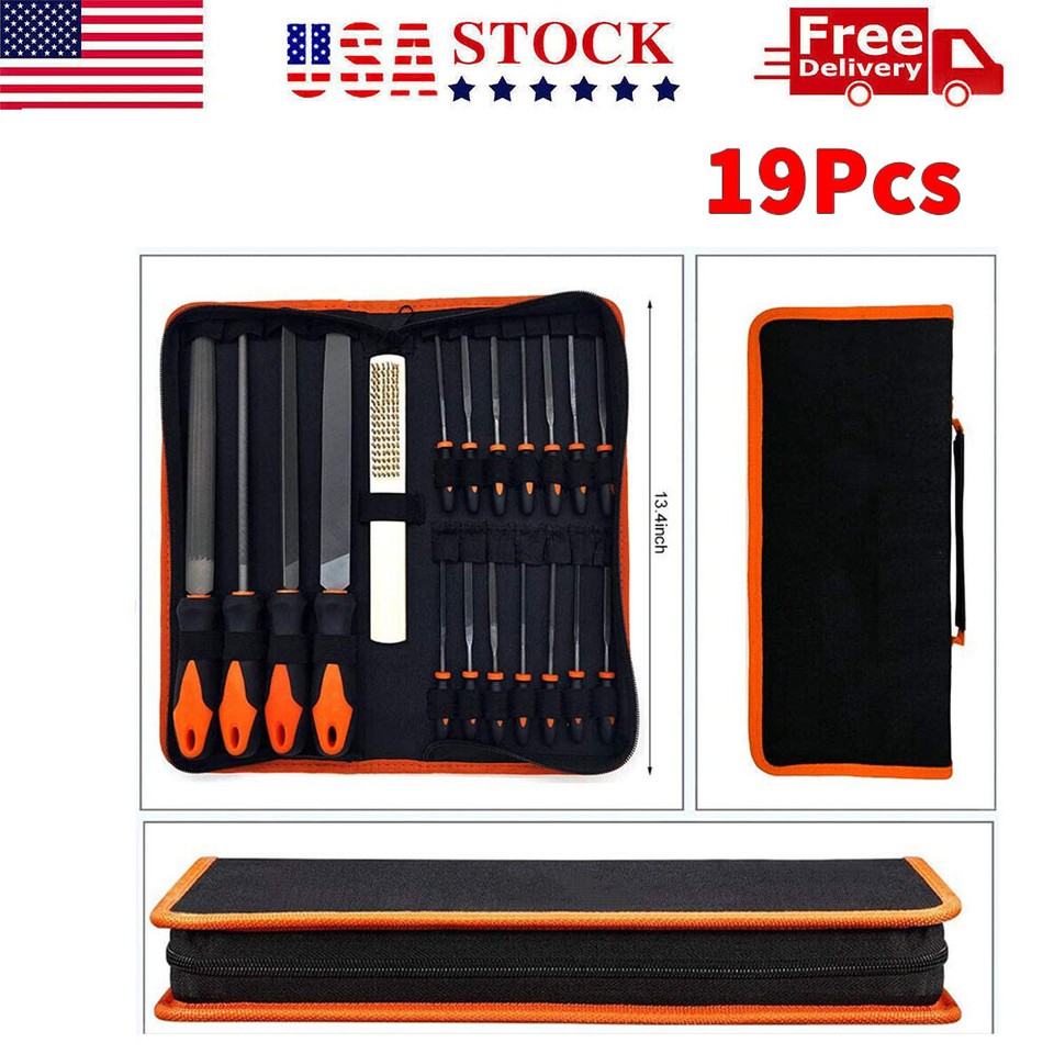 File Set 19Pcs Hand Metal File Drop Forged Alloy Steel File Set with ...