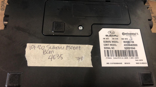 2019-2020 Subaru Ascent multi-function control module 86222XC10B | eBay