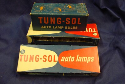 Vintage NOS Tung Sol Auto Lamp Bulbs # 87 Display box with 10 Bulbs ...