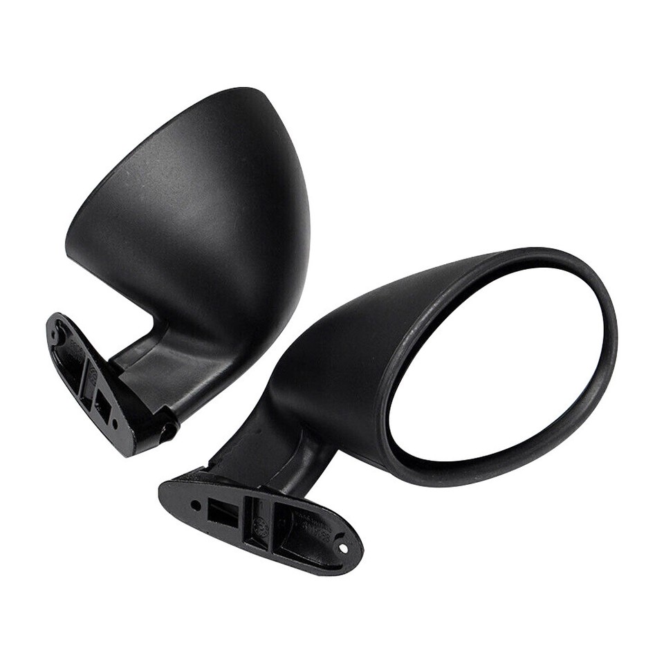 Universal California Classic Black Side Mirrors PAIR Hot Rod Rat Rod ...