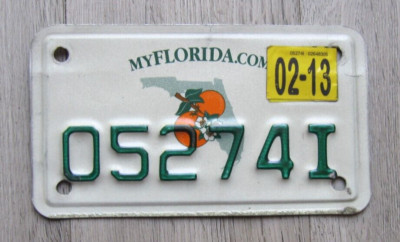 2013 Florida Motor Cycle License Plate February sticker 05274I | eBay