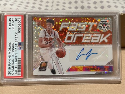 2019-20 Mosaic Basketball Cameron Johnson Fast Break Silver Prizm Auto ...