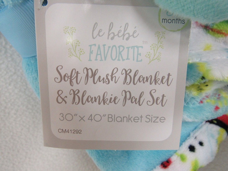 Le Bebe FAVORITE Dinosaur Blue Baby Blanket & Lovey | eBay