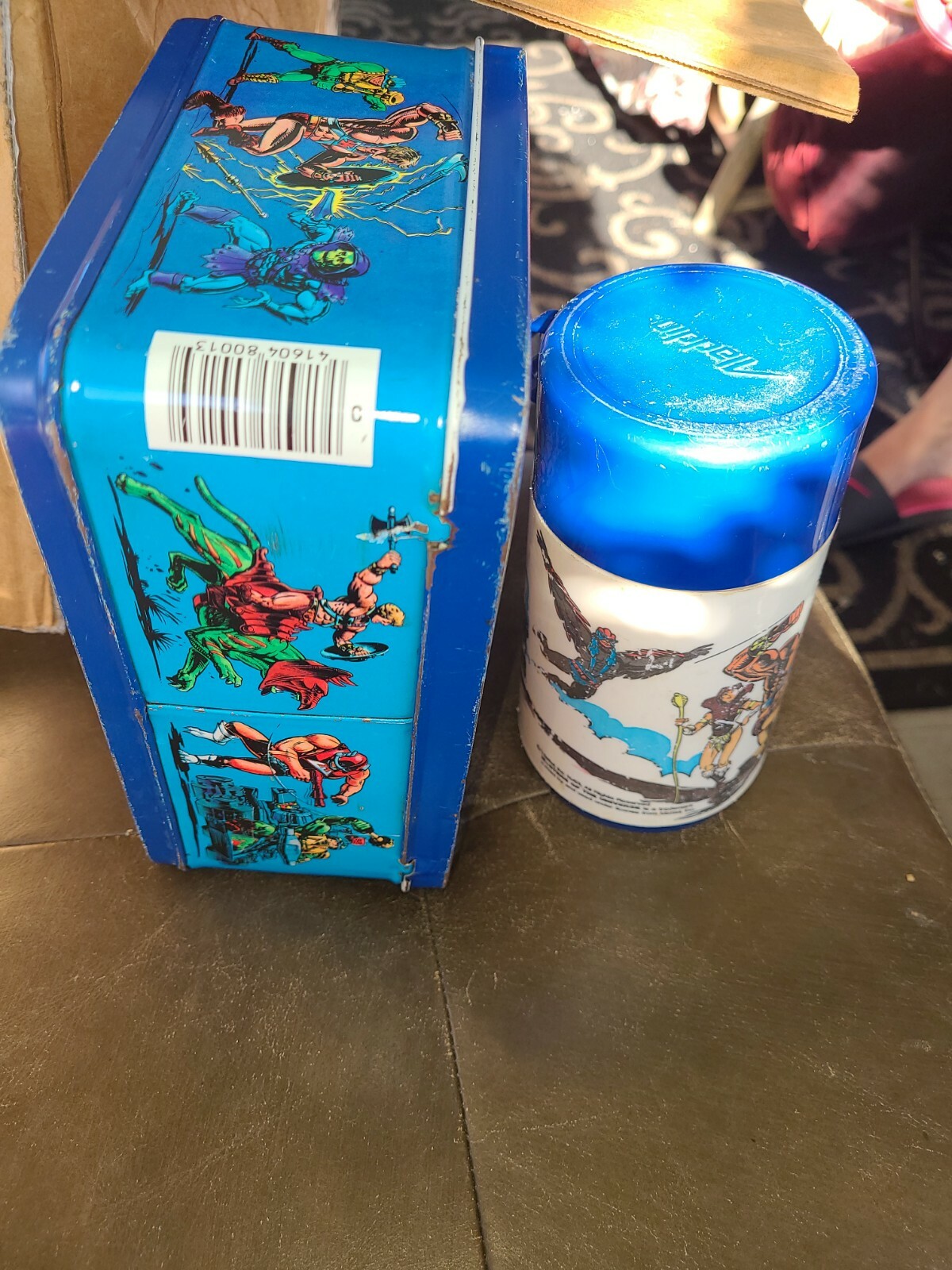 He-Man Masters of the Universe Metal Lunch Box Thermos 1983 1984 HeMan ...