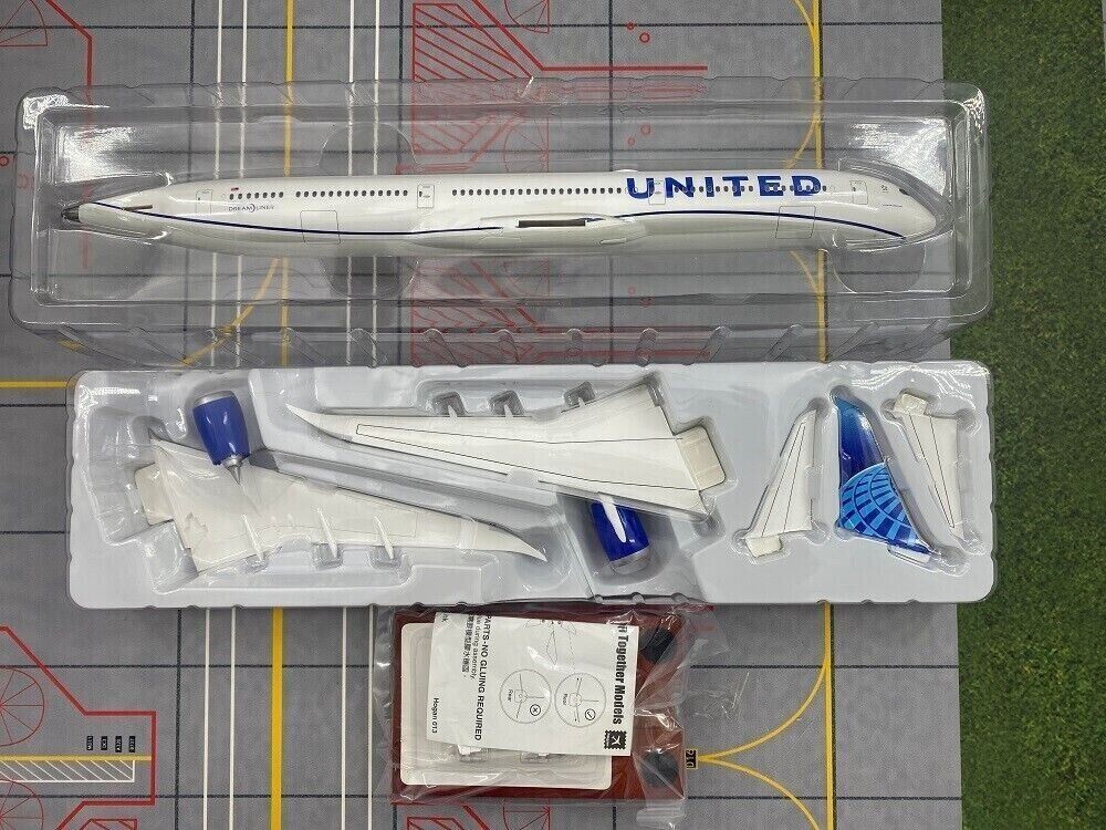 1:200 34CM Hogan UNITED BOEING 787-10 Passenger Plane ABS Plastic ...