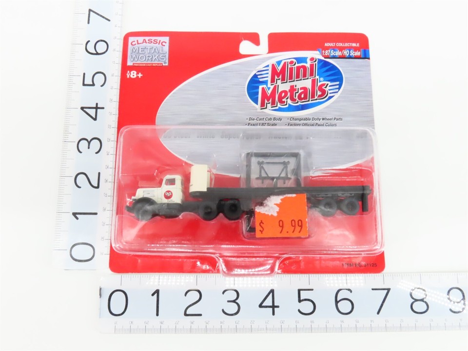 HO Scale CMW Mini Metals 31125 US Steel Tractor w/ 32' Flatbed Trailer ...