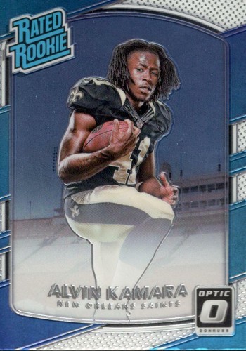 Alvin Kamara Saints 2017 Donruss Optic Rated Rookie RC Rookie Card #199 ...