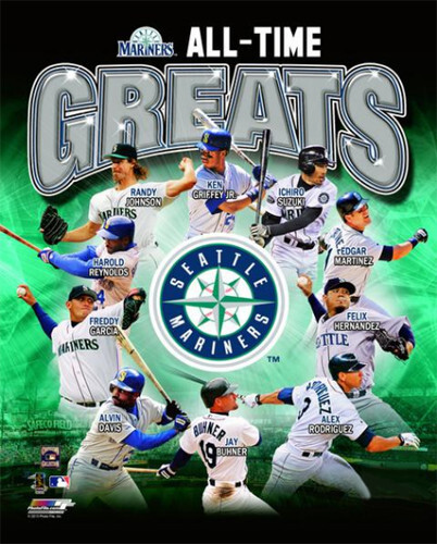 Seattle Mariners ALL-TIME GREATS 10 Legends Premium 20x24 POSTER ...