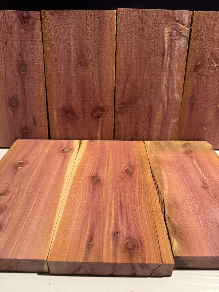 🌲 Red Cedar Craft Boards | 1” x 5” x 10” | Aromatic Kiln Dried Wood ...