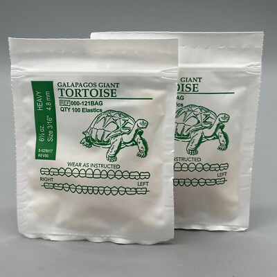 2 Galapagos Giant Tortoise American Orthodontics Elastics Dental Braces ...