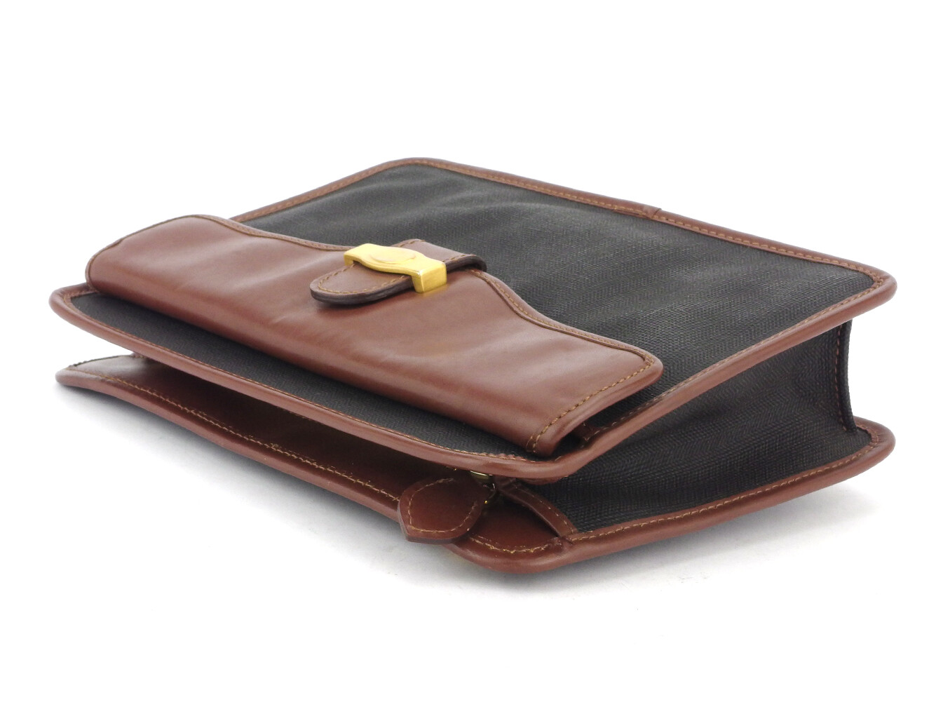 dunhill clutch bag herringbone PVC ?~ leather Authentic used T10570 | eBay