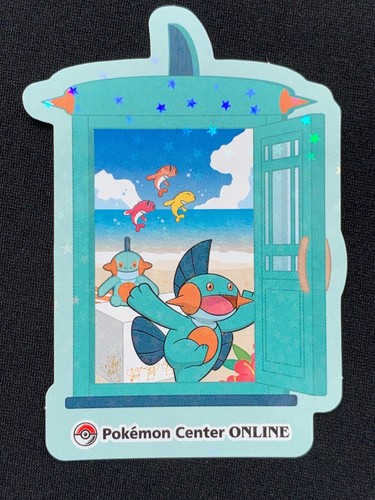 Marshtomp Pokemon Center Online Sticker Holo Novelty Limited Japanese ...