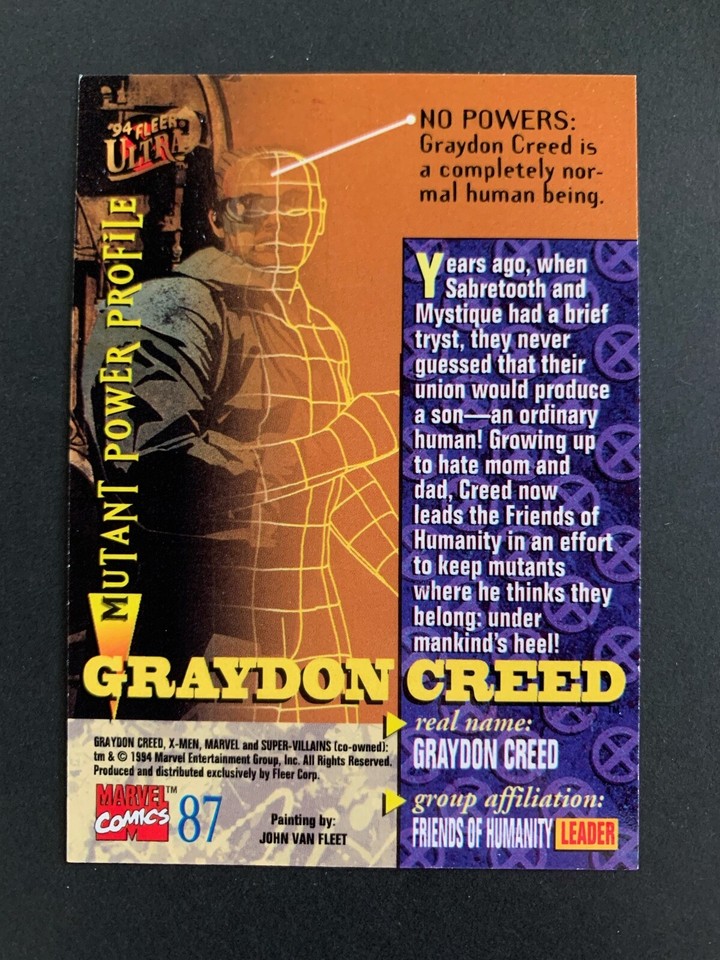 1994 Fleer Ultra Super-Villains #87 Graydon Creed | eBay