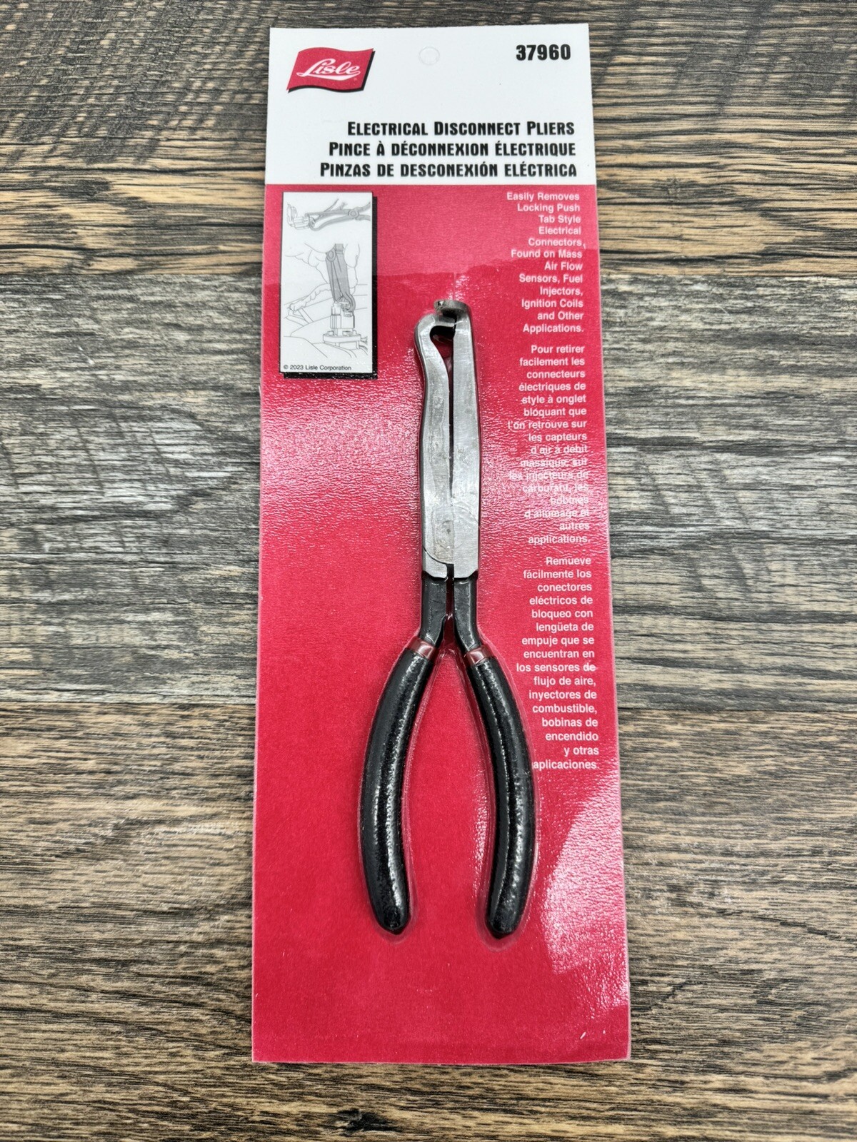 Lisle Electrical Disconnect Specialty Pliers for Push Tab Style Plugs ...