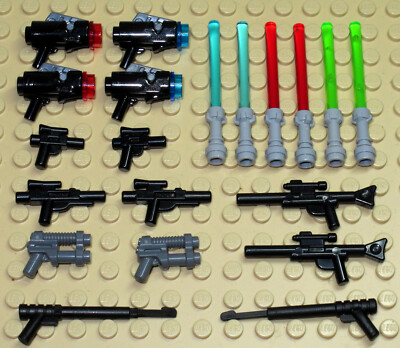 Lego Star Wars Minifigures 20pcs Blasters,Lightsaber, Weapons,Guns ...
