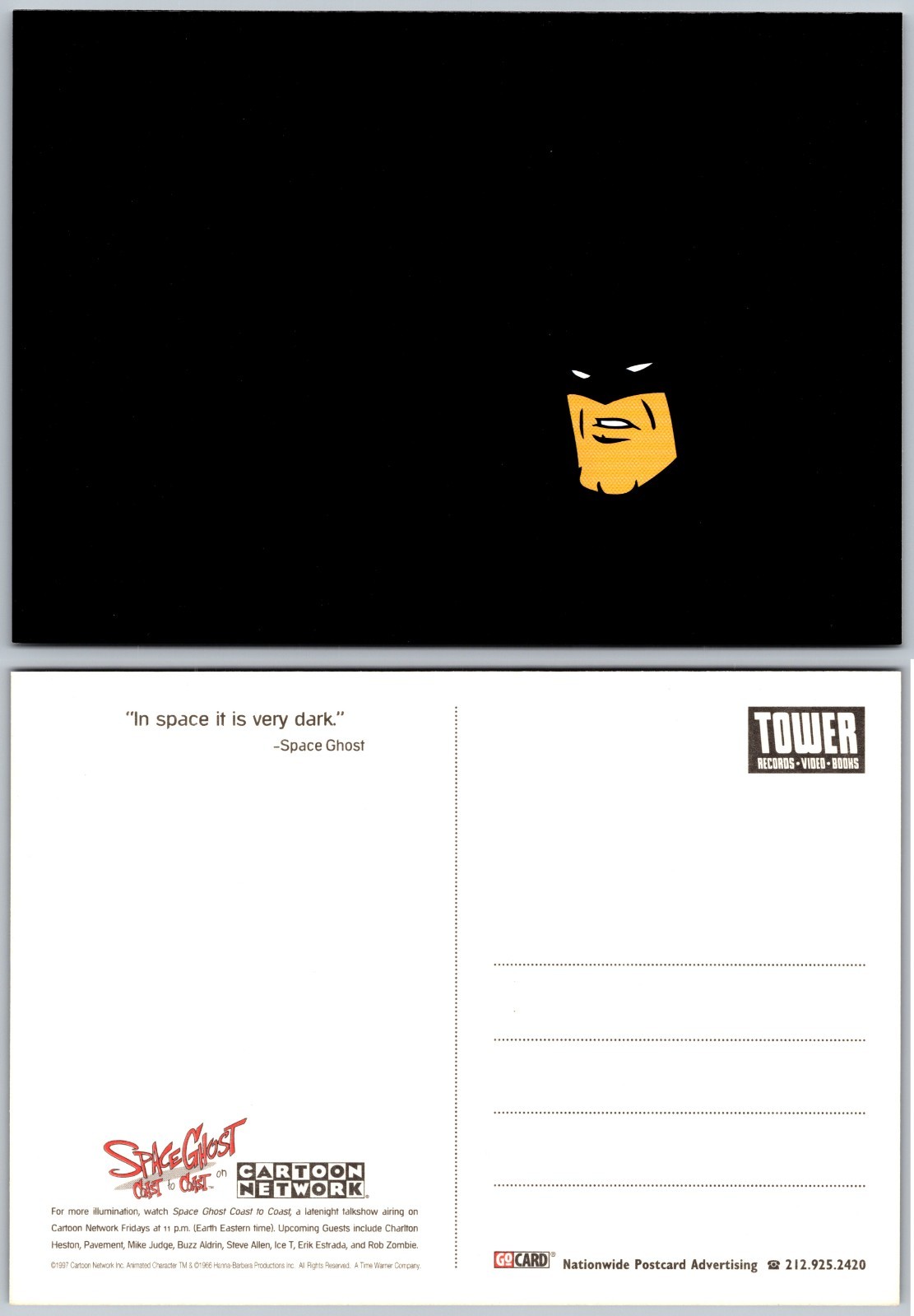 Continental Space Ghost Cartoon Network Postcard | eBay