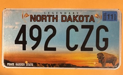 2020 North Dakota Peace Garden State License Plate #492 CZG | eBay
