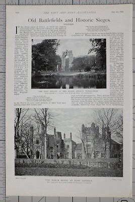 1900 PRINT PRIORY CHURCH WALSINGHAM MANOR HOUSE EAST BARSHAM NORHAM ...