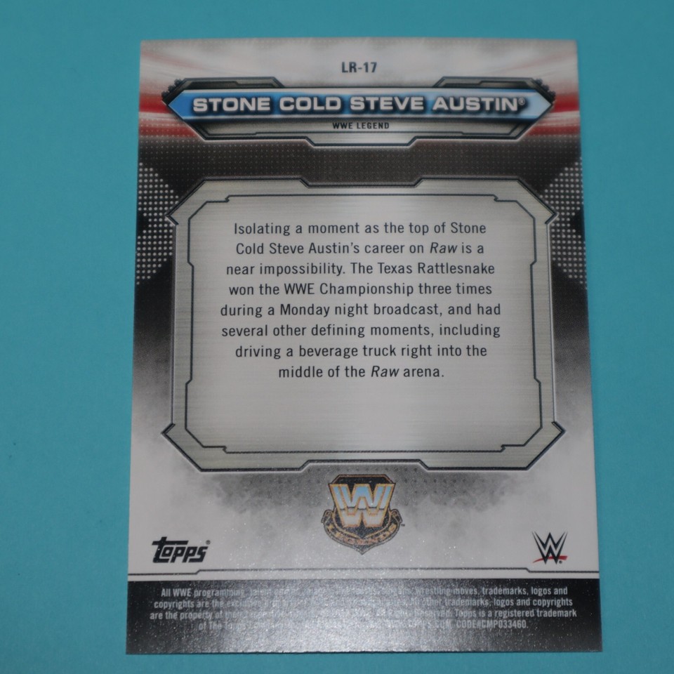 2019 Topps WWE Raw Legends Of Raw #LR-17 Stone Cold Steve Austin | eBay
