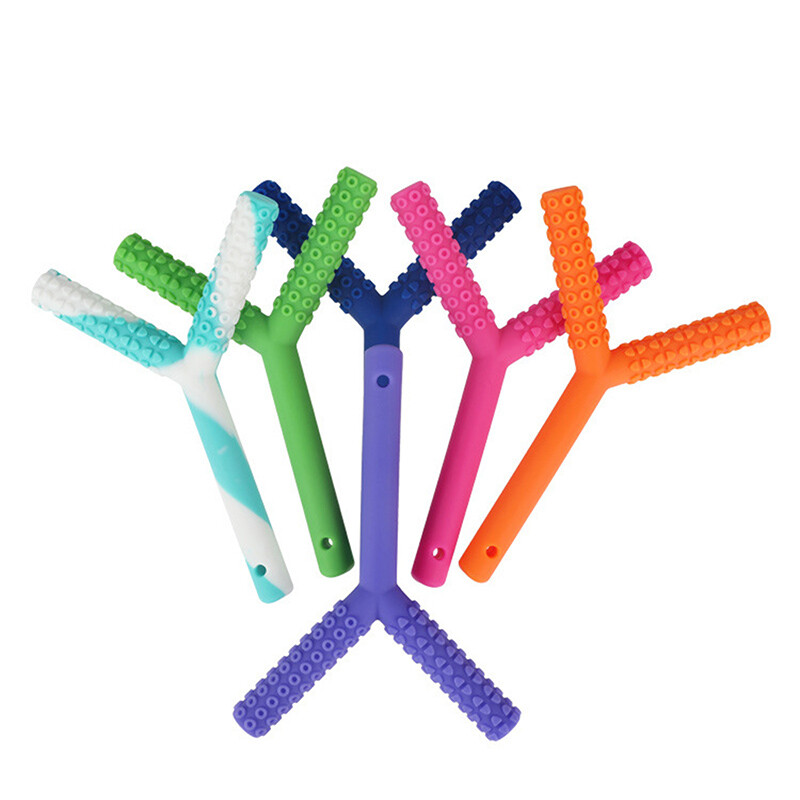 Kids Chewing Tube Y-Shape Chewy Teether Baby Oral Motor Chew Tools ...