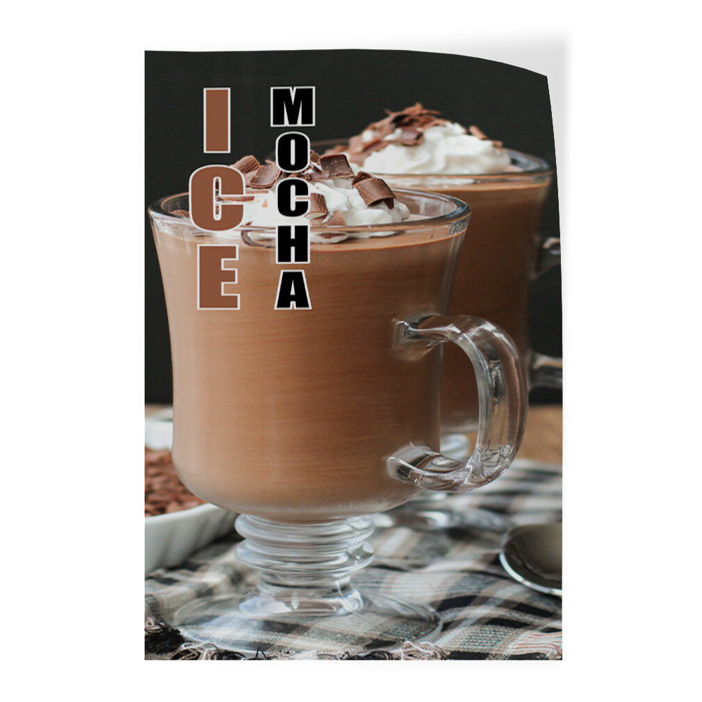 Door Decals Vertical Vinyl Stickers Multiple Sizes Iced Mocha Food and ...