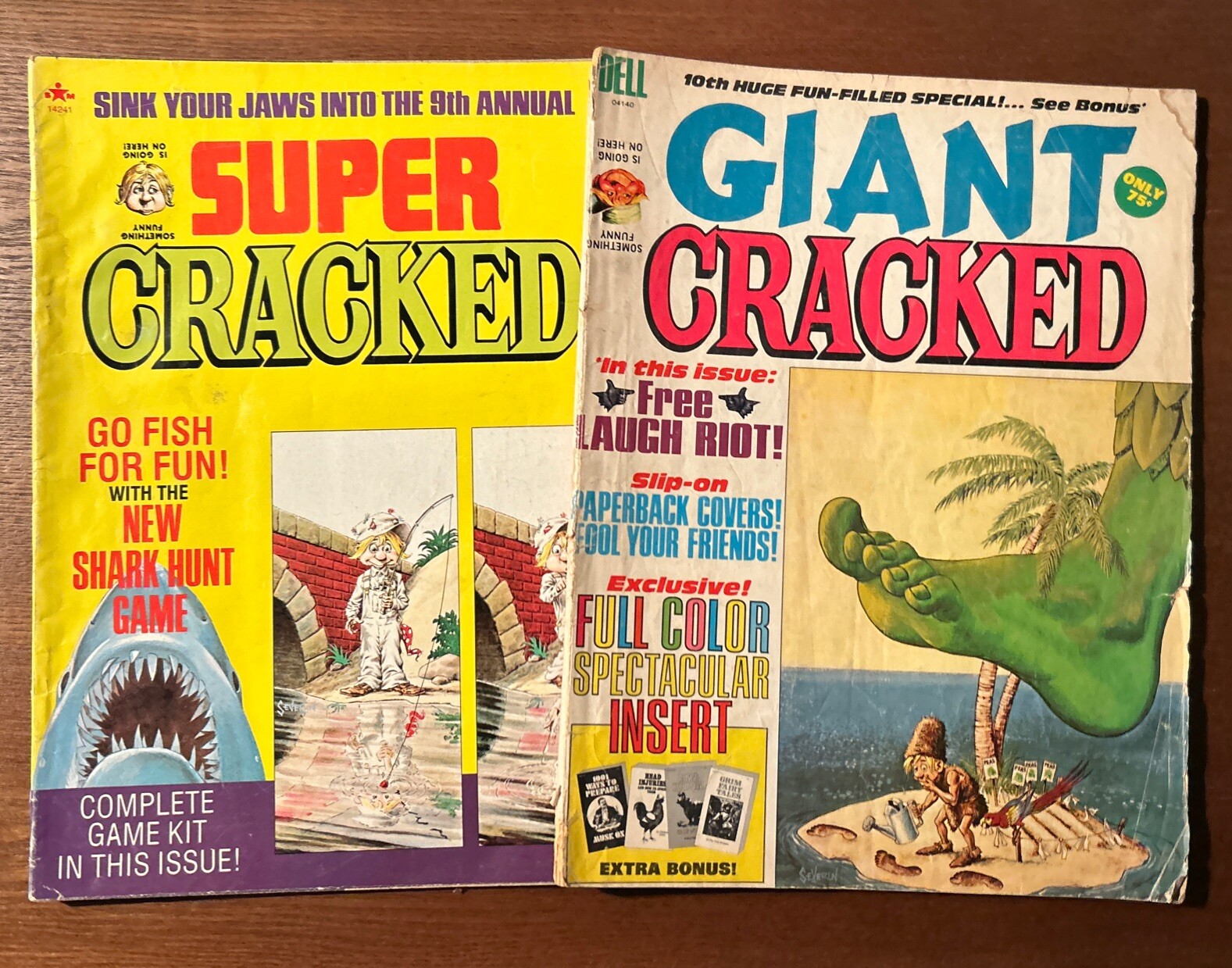 1975 SUPER CRACKED Annual Magazine Jaws Shark & GIANT CRACKED 10th ...