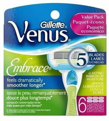 GILLETTE VENUS Extra Smooth Women's Razor 5 Blade - 6 Cartridges ...