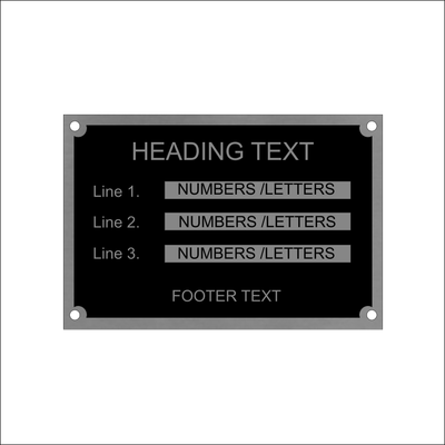 Custom Aluminium Identification Plate Serial Number Manufacturer | eBay