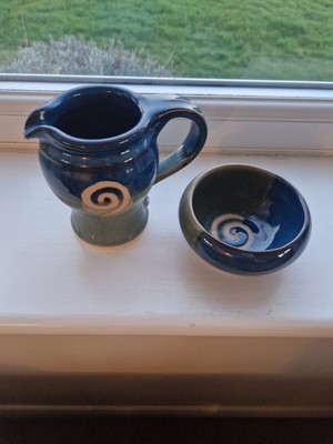 Jack O Patsy Irish Pottery Picture Jug and Sugar bowl | eBay