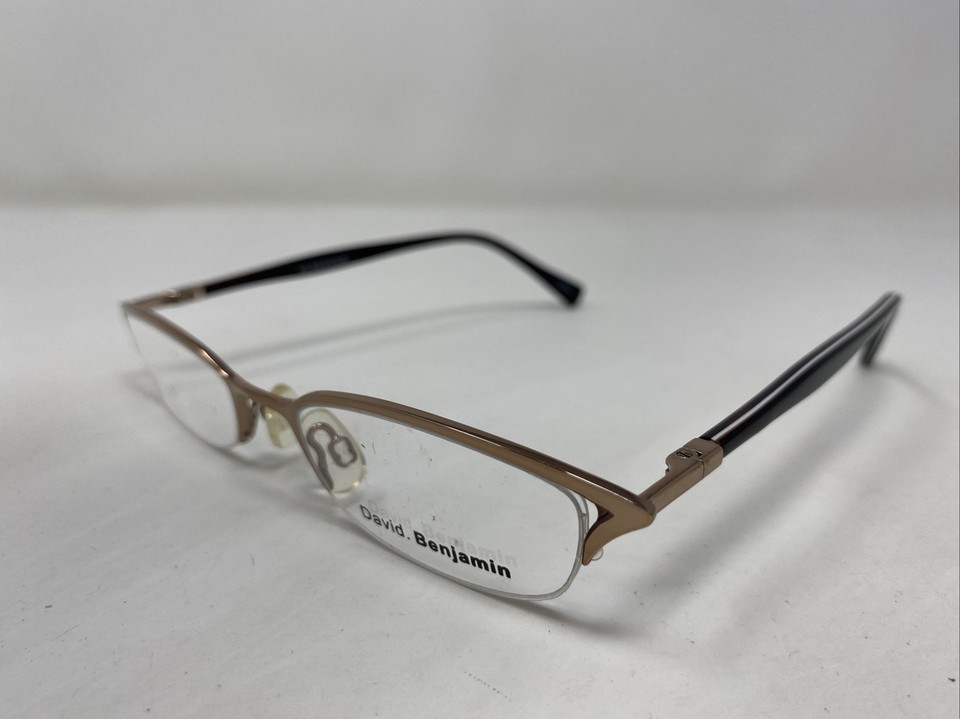 David Benjamin DB 104 01 48-19-135 Rose Gold Half Rim Eyeglasses Frame ...