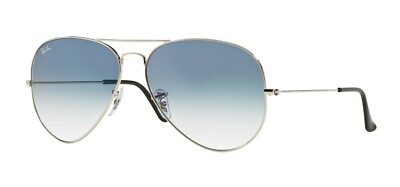 Ray-Ban AVIATOR LARGE METAL RB 3025 Silver/Blue Shaded (003/3F ...