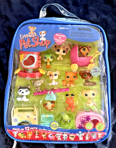 Hasbro 2007 Littlest Pet Shop 12 Pack Bobbin Heads Playground Pals ...