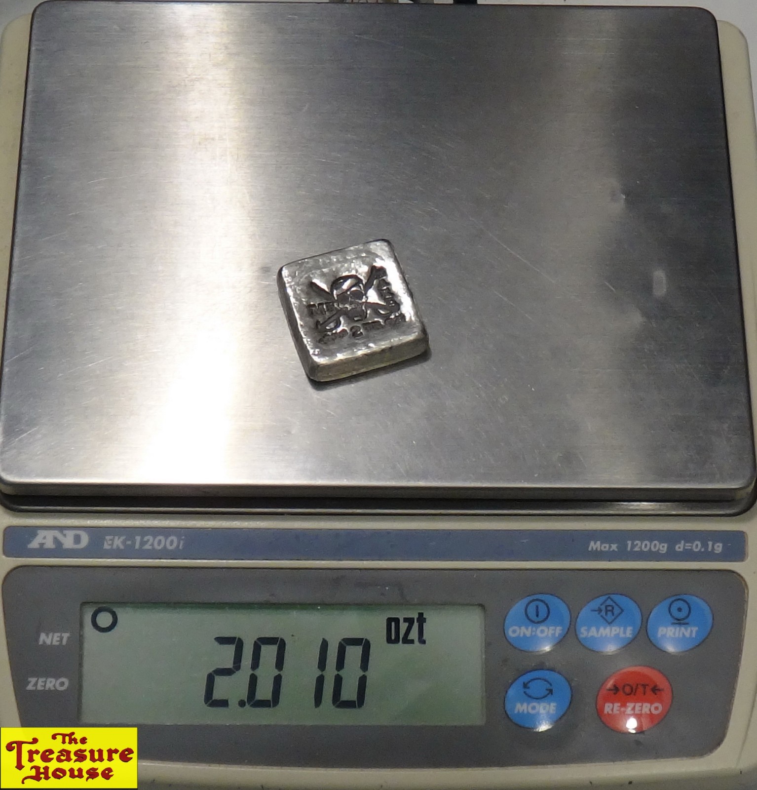 MK BARZ Pirate Square Hand Poured 2 OZ-T Two Troy Ounces .999 Silver ...