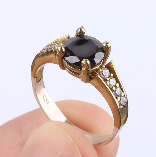 TURKISH SIMULATED ONYX .925 SILVER & BRONZE RING SIZE 9 #50849 | eBay