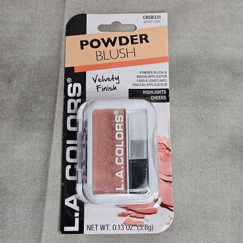 L.A. Colors Powder Blush CBSB331 PEACH ROSE Velvety Finish .13 oz ...