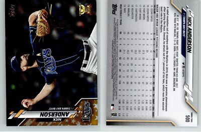 Nick Anderson 2020 Topps Gold Star #500 Tampa Bay Rays | eBay